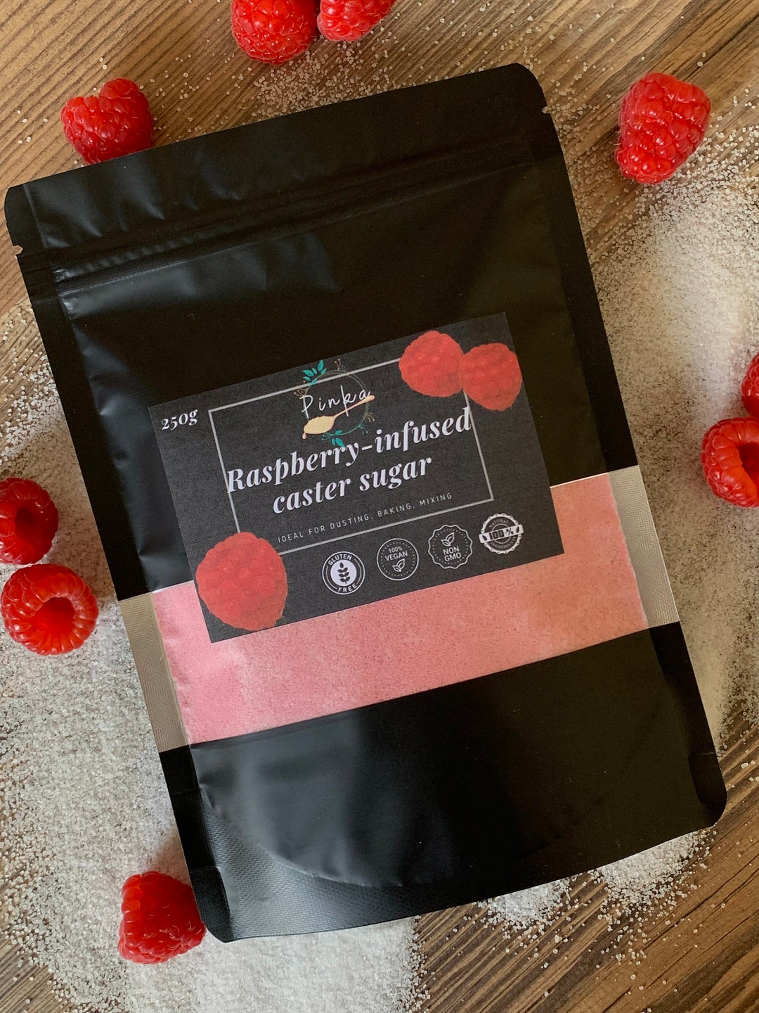 Freeze Dried Raspberry Infused Caster Sugar, Tea,coffee, Cocktails, Tea ...