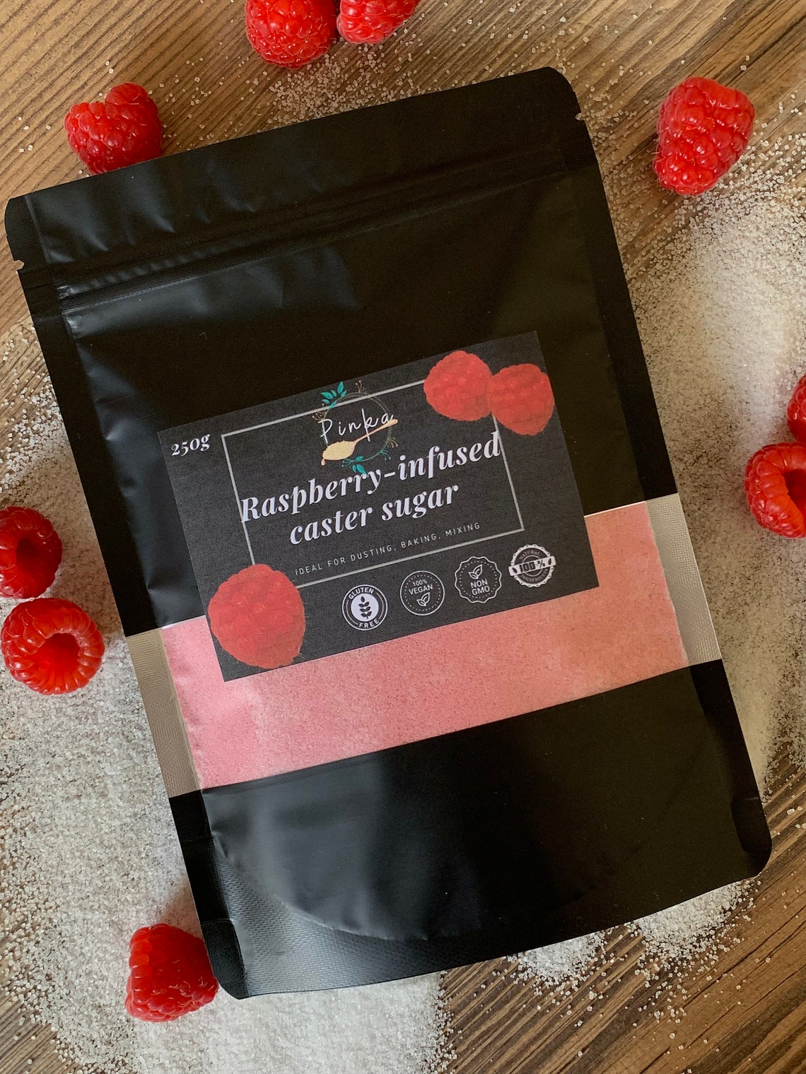 Freeze Dried Raspberry Infused Caster Sugar, Tea,coffee, Cocktails, Tea ...