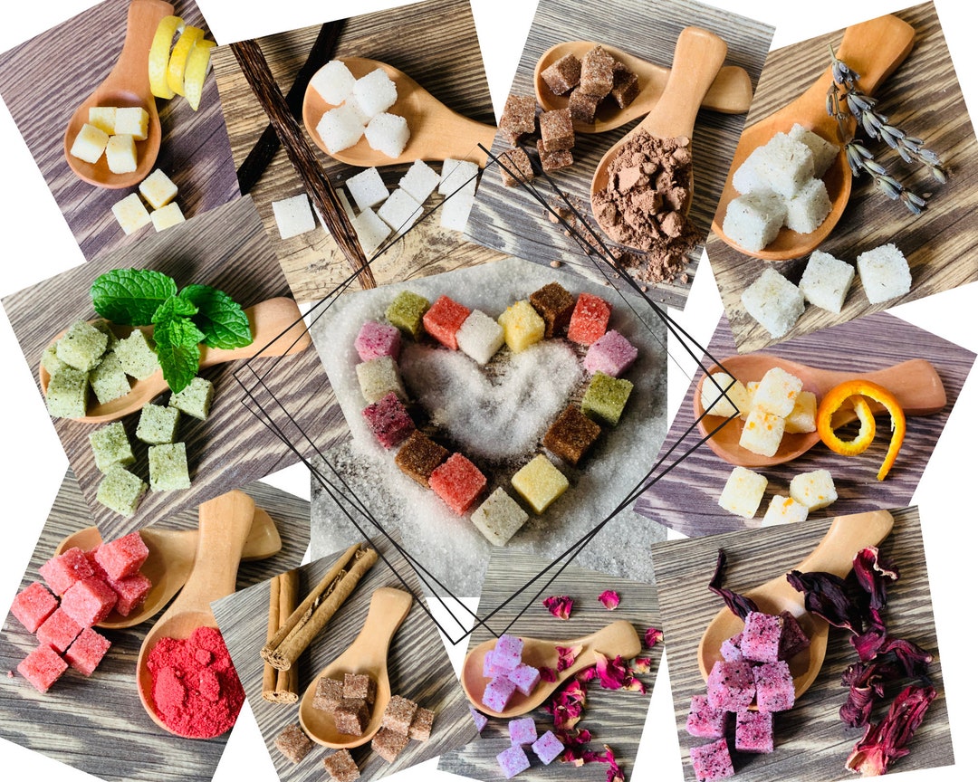 160 SUGAR CUBES -MINI- Flavoured,infused & Shaped Artisan, Gourmet, Tea ...