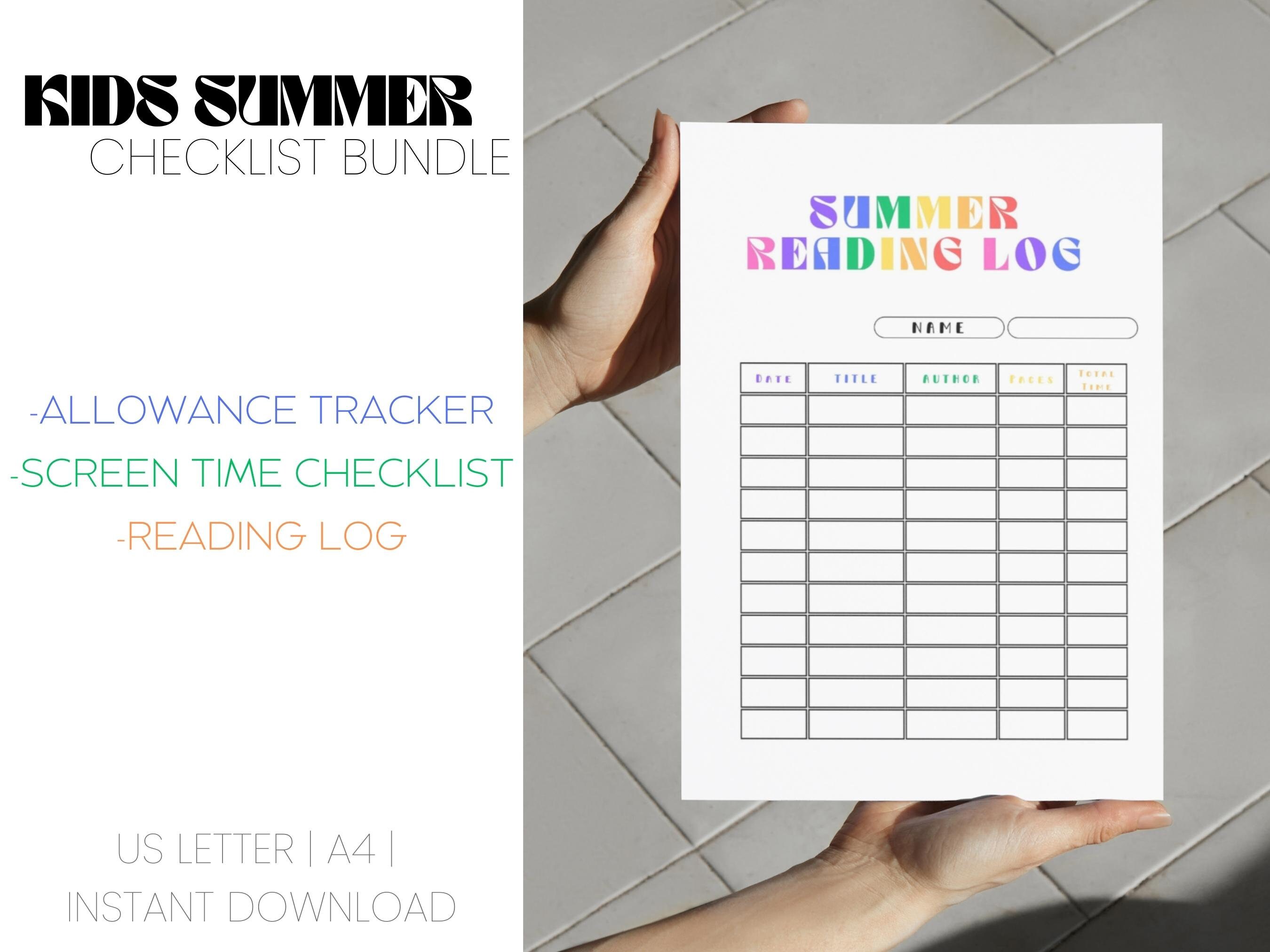 Printable Kids Summer Checklist Bundle Printable Summer - Etsy