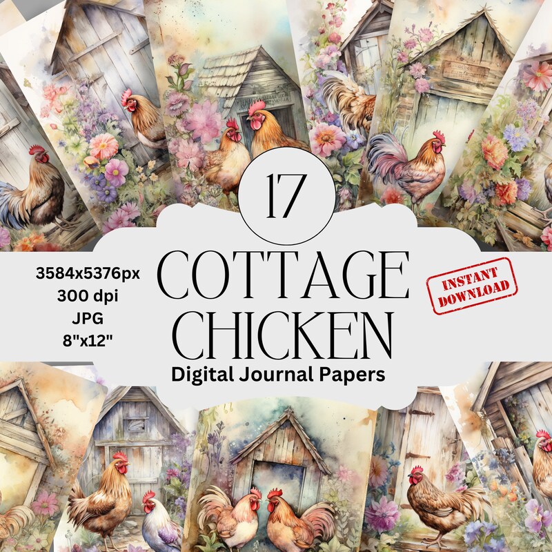 Chicken Collage - Etsy
