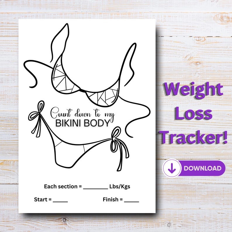 Weight Loss Tracker Printable A5 A4 Page Planner Page Weigh in Log ...