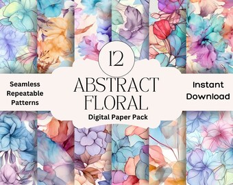 Bright Floral Digital Paper Set Junk Journal Flower Paper Printable ...