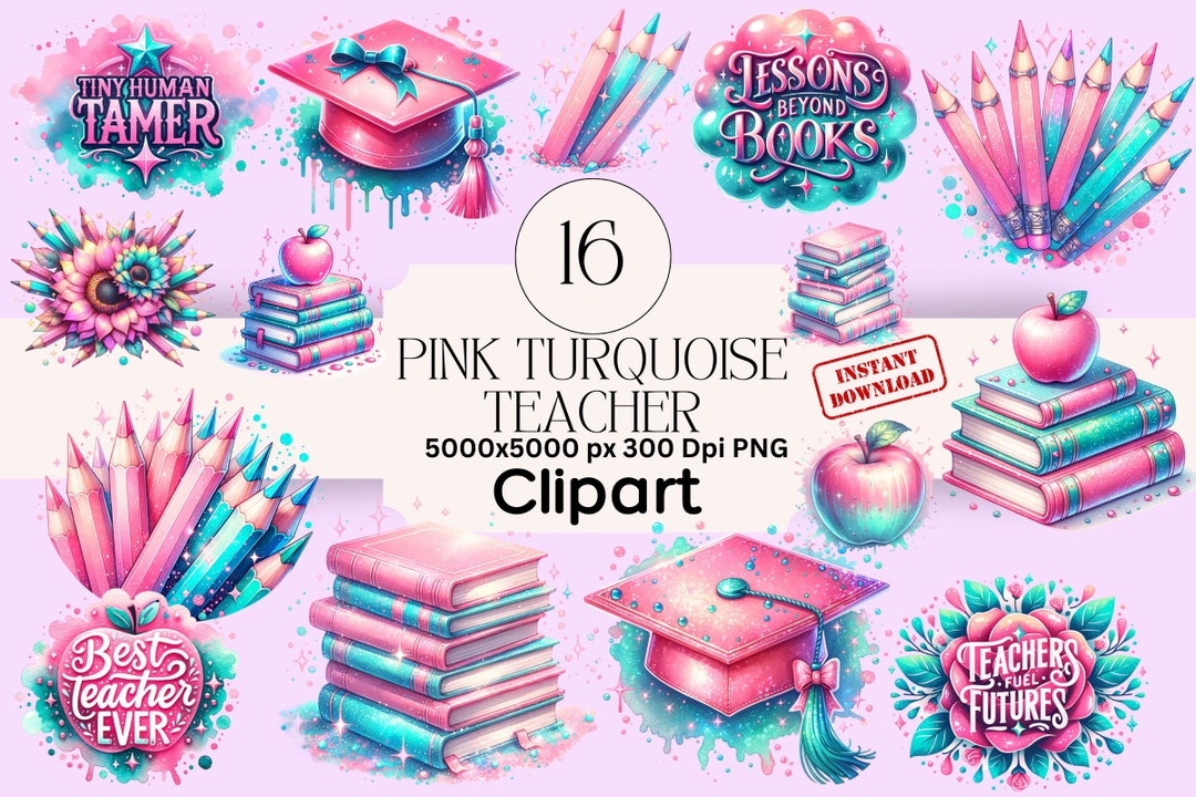 Teacher Clipart Digital Download Cute Teacher Graphics Preschool ...