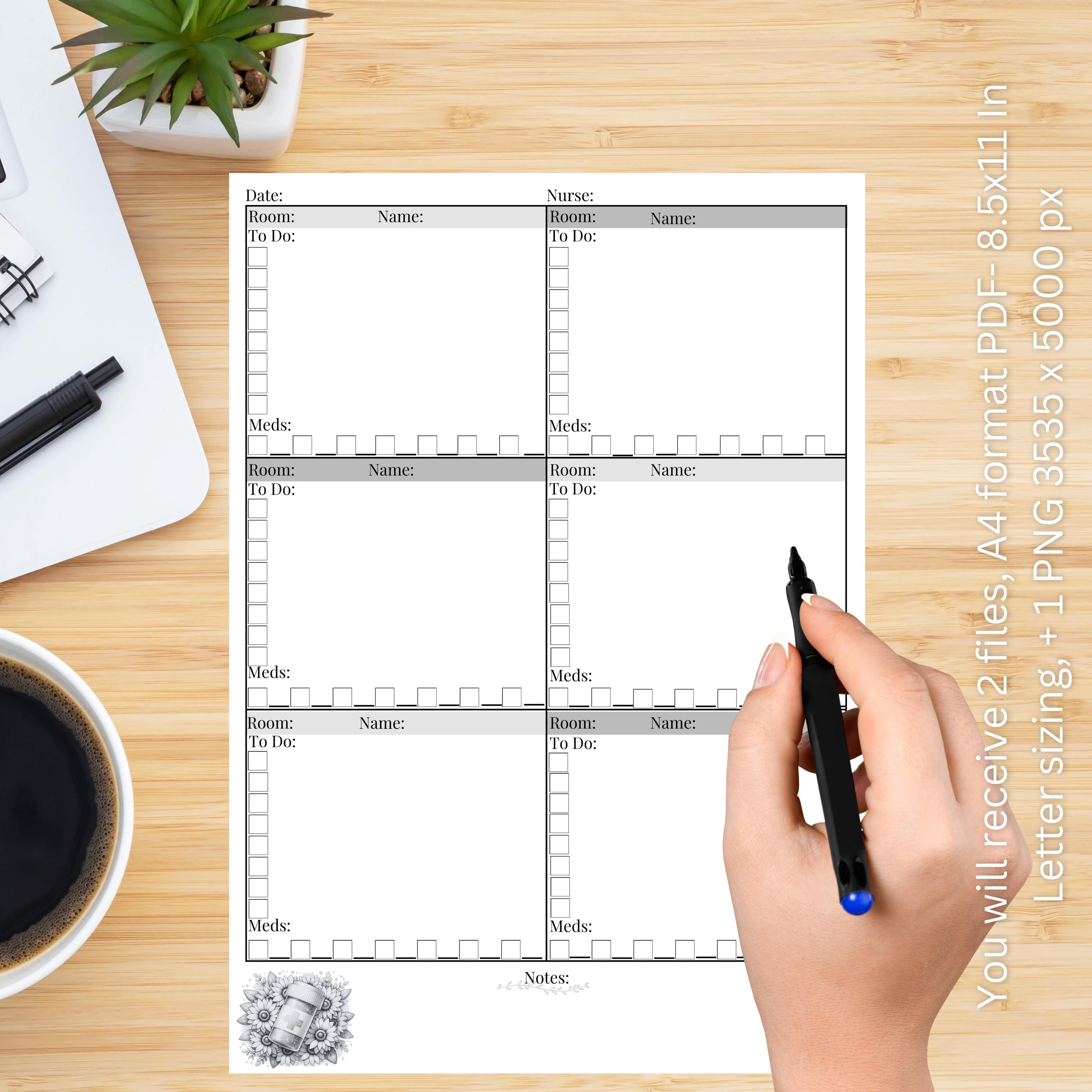 Nursing Shift to Do List Student Nurse Checklist Organized Nursing ...