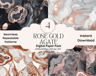 Black and Gold Glam Digital Paper Set Junk Journal Paper Printable ...