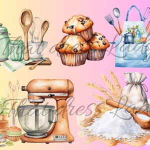 Baking Clipart Graphics Bundle PNG Instant Download Scrapbooking Baker ...