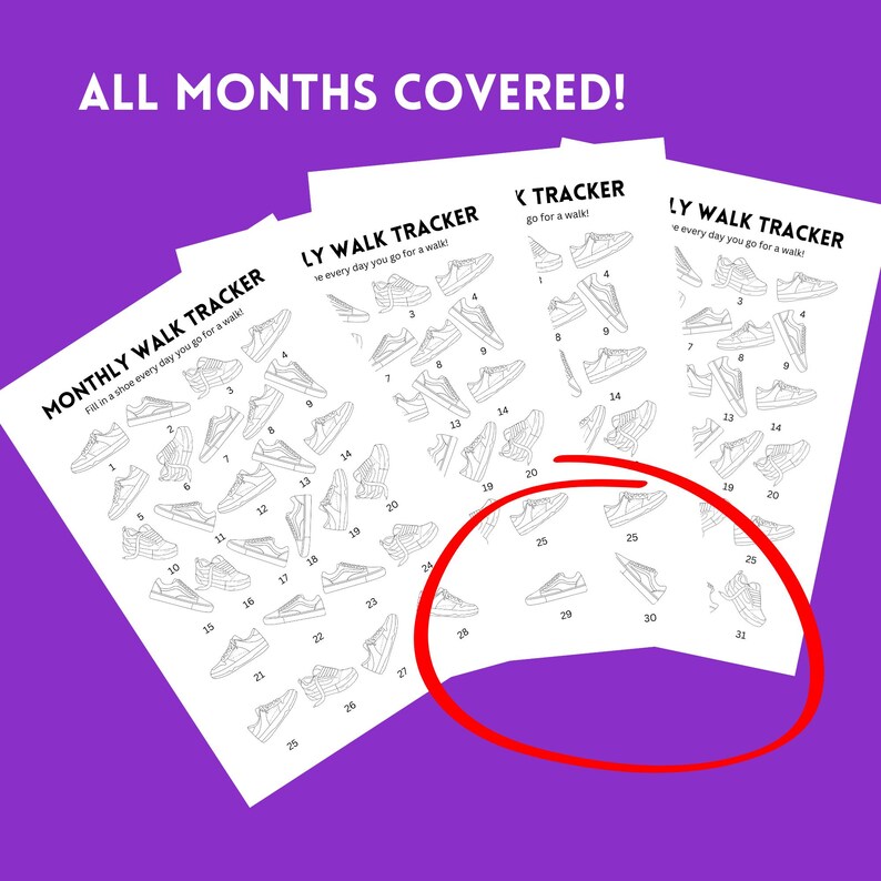 Daily Walk Tracker Printable Fitness Journal Page Workout Tracker ...