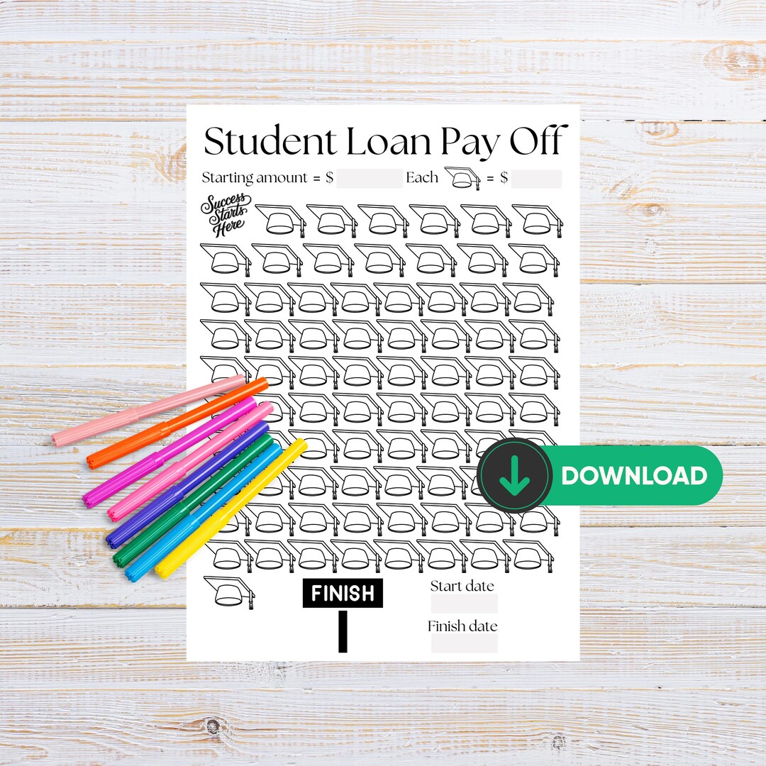 Student Loan Payment Tracker Debt Pay off Tracker Student Loans ...
