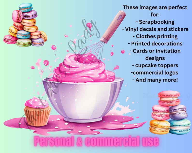 Baking Clipart Graphics Bundle PNG Instant Download - Etsy
