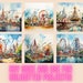 Theme Park Digital Paper Set: Watercolor Carnival Scrapbook (digital ...