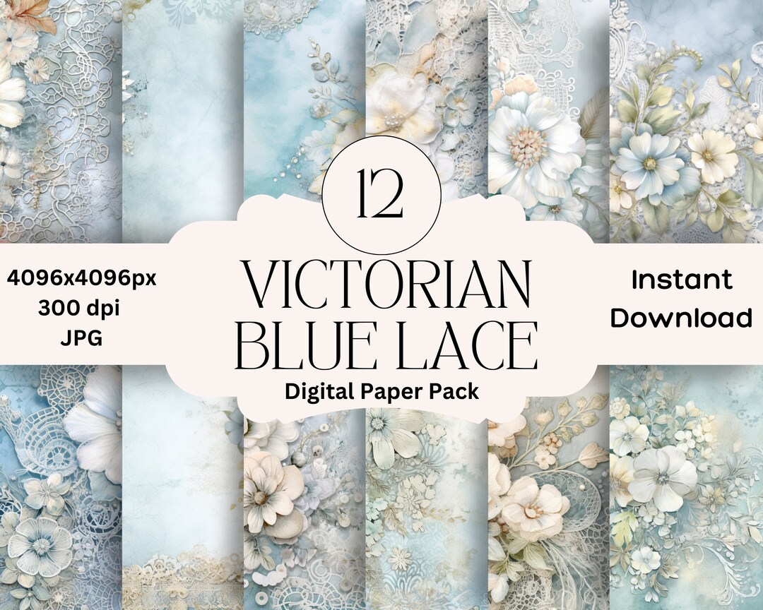 Vintage Victorian Lace Digital Paper Set Pink Floral Junk Journal Paper ...