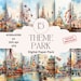 Theme Park Digital Paper Set: Watercolor Carnival Scrapbook (digital ...