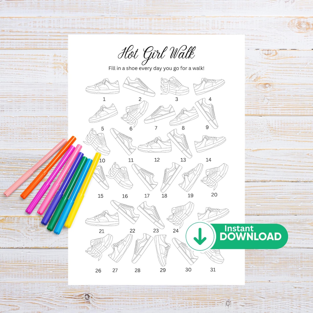 Daily Walk Tracker Printable Fitness Journal Page Workout Tracker ...