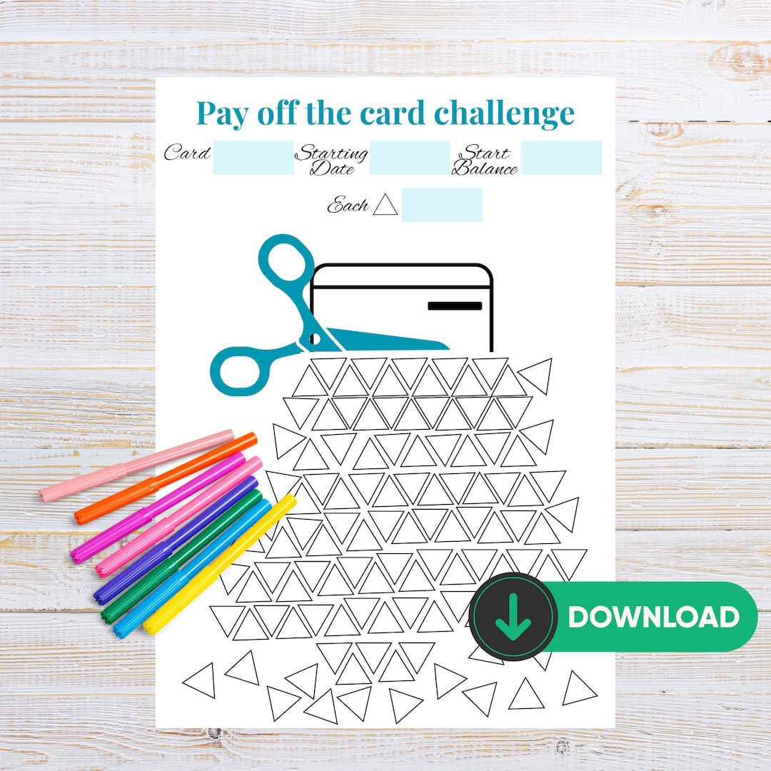 Credit Card Payoff Tracker: Debt Free Coloring Chart (digital PDF ...