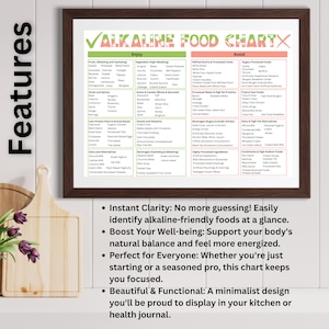 Alkaline Diet Food Chart Printable Healthy Eating Guide Foods to Eat and Avoid Digital Download ...