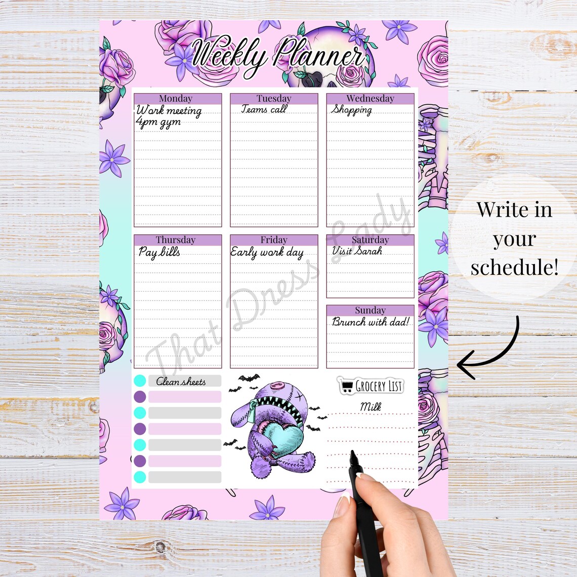Pastel Gothic Journal Pages A4 A5 Printable Goths Journal Witch Journal ...