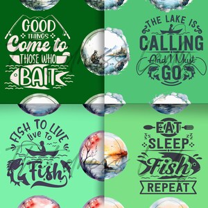 Fishing Digital Paper Set Instant Download Scrapbooking Fishing ...