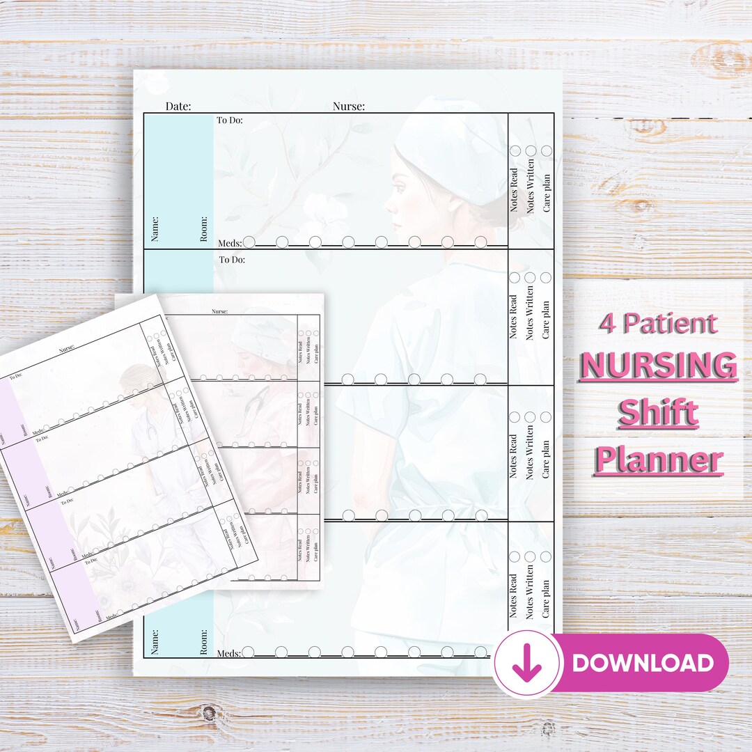 Nursing Shift to Do List Student Nurse Checklist Organized Nursing ...