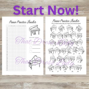 Piano Practice Tracker Beginner Piano Chart Learn Piano Sheet Tracker ...