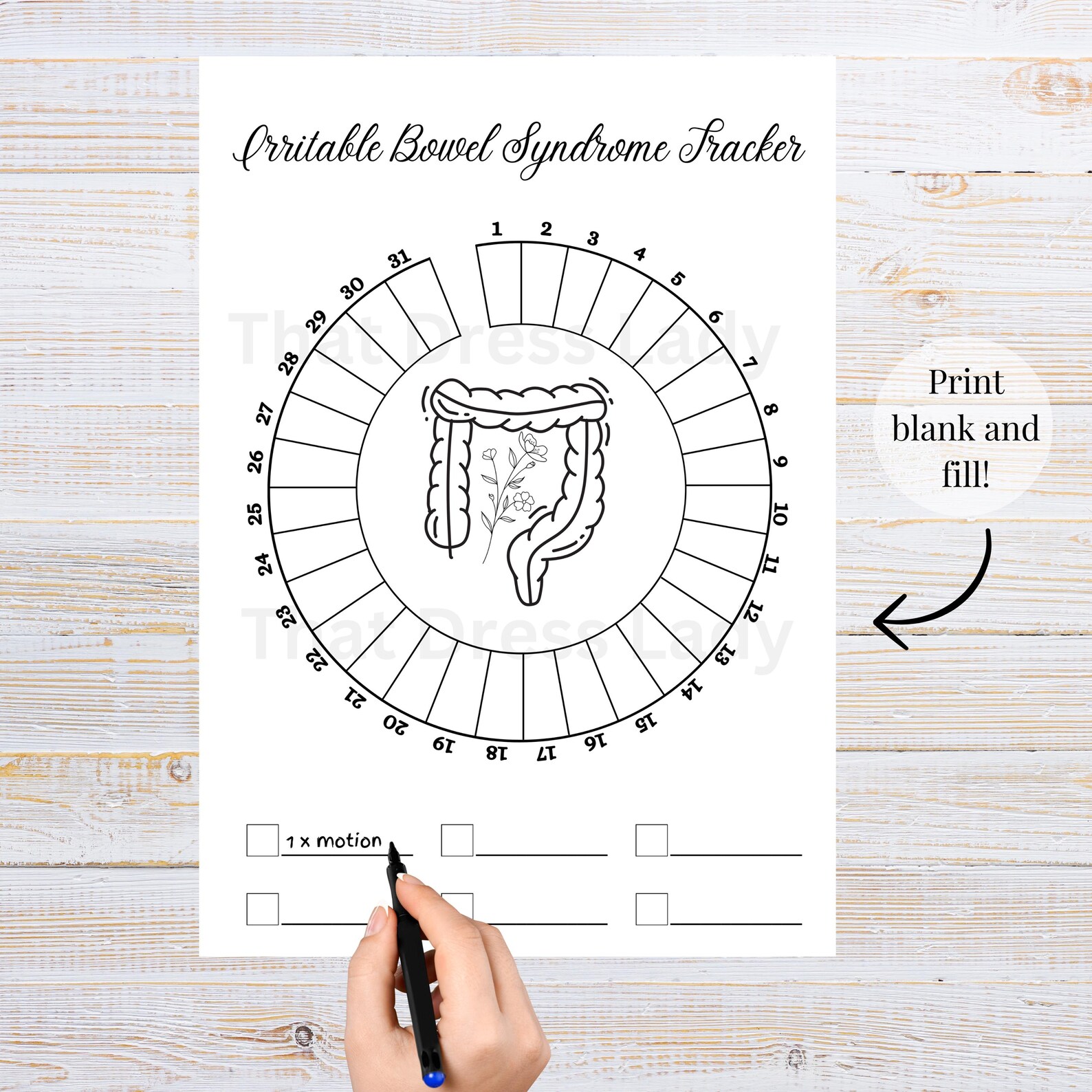 IBS Tracker Printable A5 A4 Page Planner Page Irritable Bowel Syndrome ...