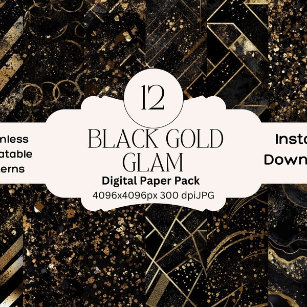 Black and Gold Paper - Etsy