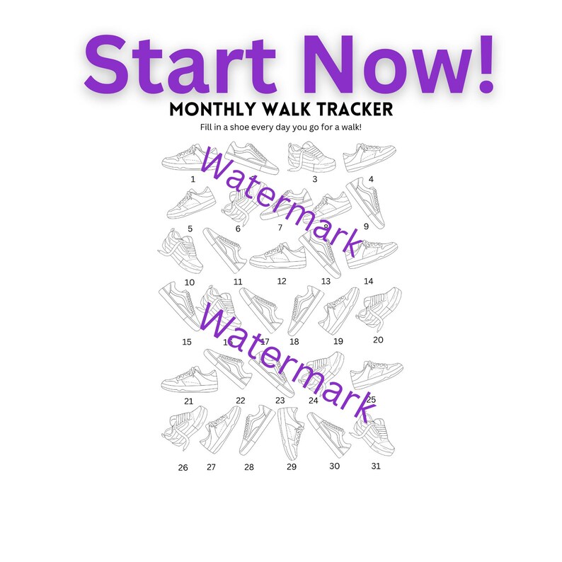 Daily Walk Tracker Printable Fitness Journal Page Workout Tracker ...