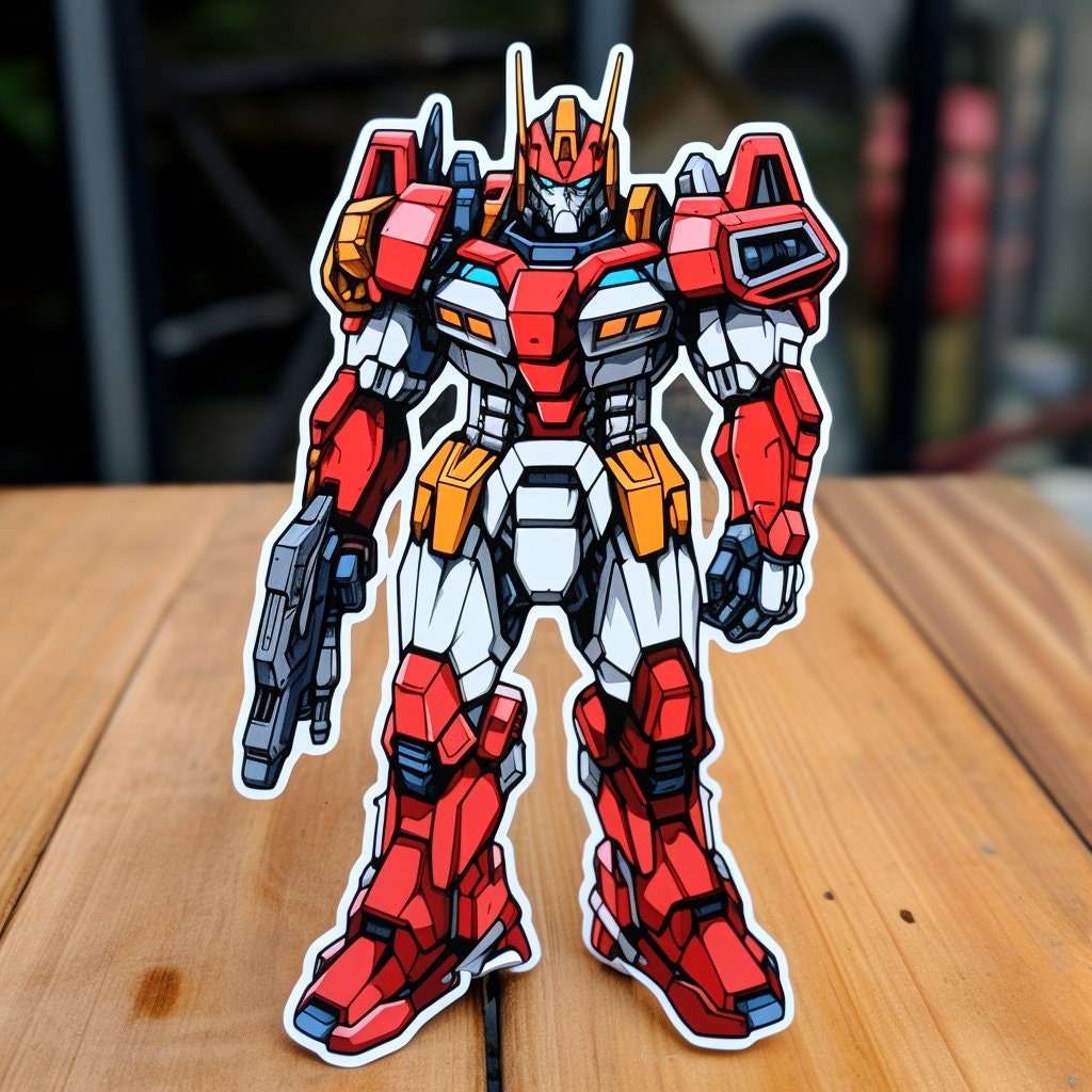 Space Robot Stickers, Laminated, Vinyl Stickers, Laptop Decal, Phone ...