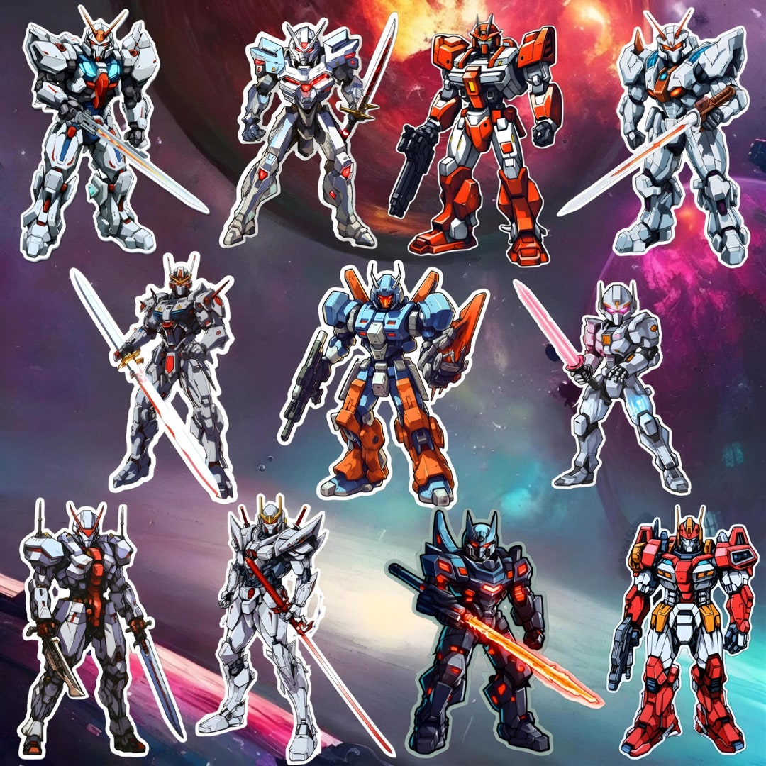 Space Robot Stickers, Laminated, Vinyl Stickers, Laptop Decal, Phone ...