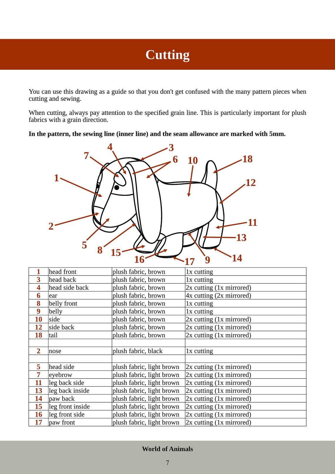 PDF Sewing Pattern Dachshund Stuffed Animal/plush Toy 18 Cm ENGLISH - Etsy