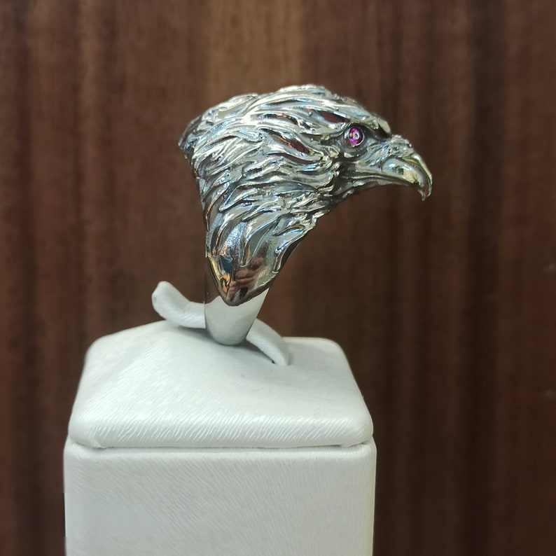 Eagle Head Men's 925k Silver Handmade Ring Eagle Unique - Etsy