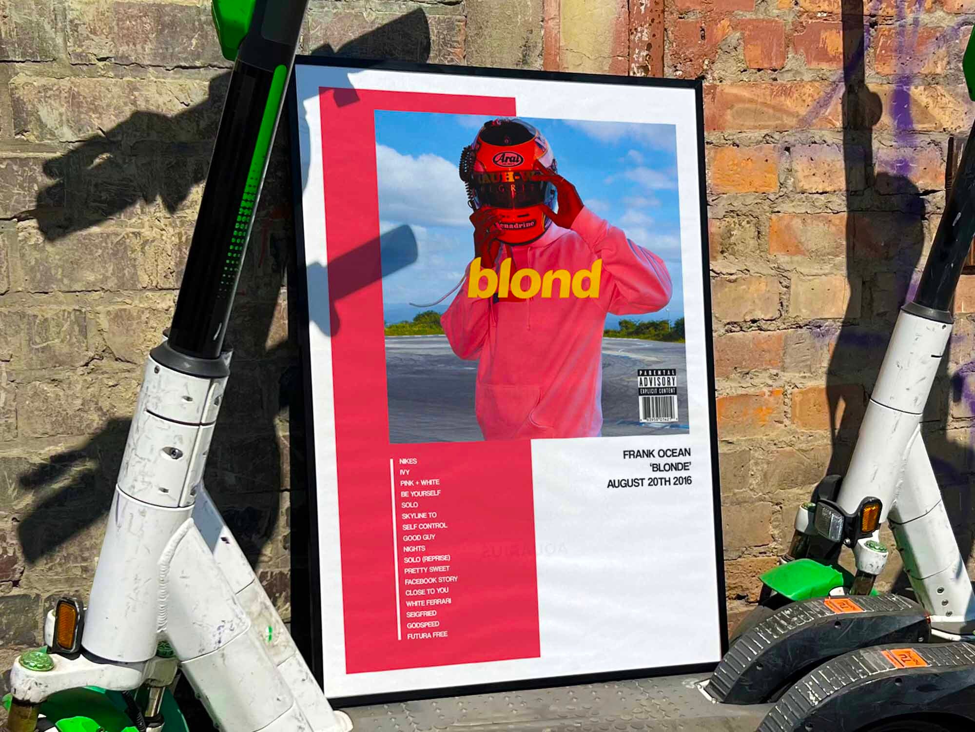 Frank Ocean Vintage Tracklist - Blond - Album Cover Poster Entworfen ...
