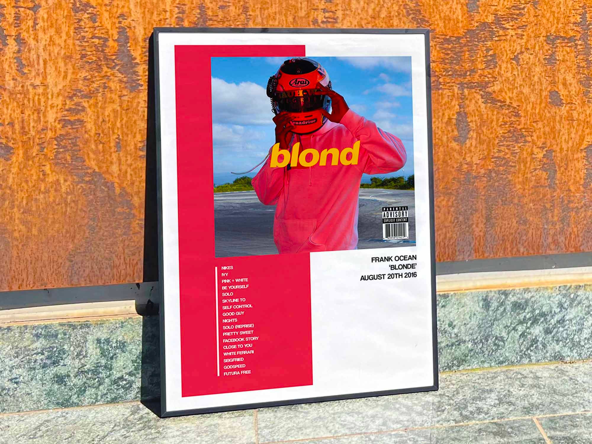 Frank Ocean Vintage Tracklist - Blond - Album Cover Poster Entworfen ...