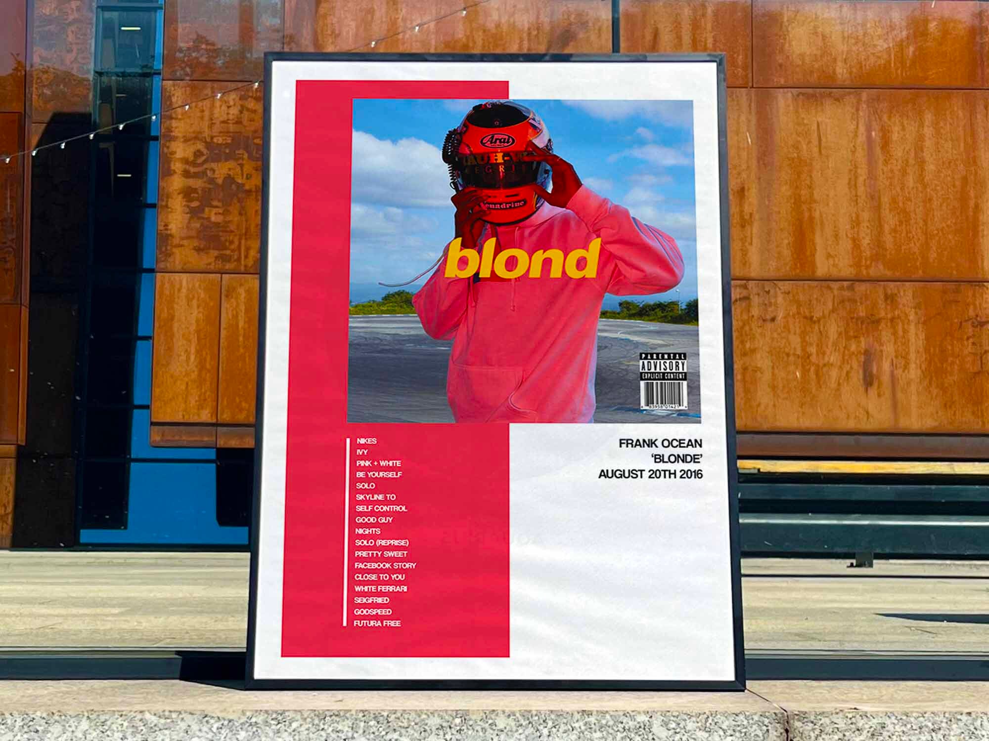 Frank Ocean Vintage Tracklist - Blond - Album Cover Poster Entworfen ...