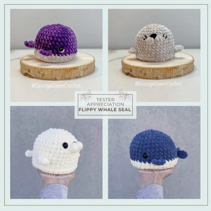 Flippy the Whale & Seal Reversible NO-SOW Pdf Pattern, Including Orca ...