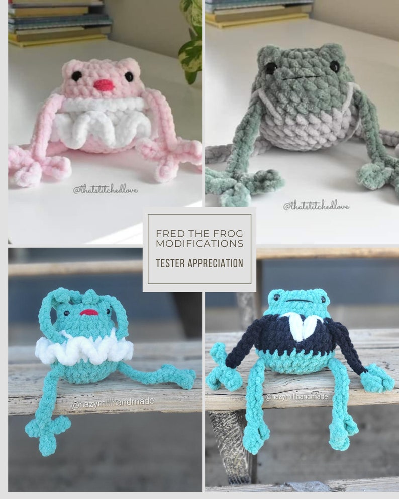 FREE Modifications for Fred the Frog Pattern (not Included) Cottage ...