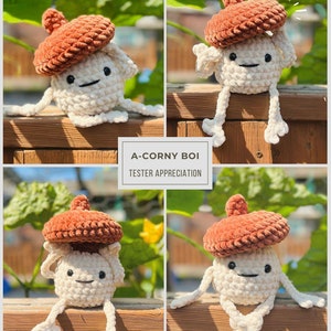 A-corny Boi PDF NO-SEW Pattern, Cute and Funny Acorn Amigurumi, Inc ...