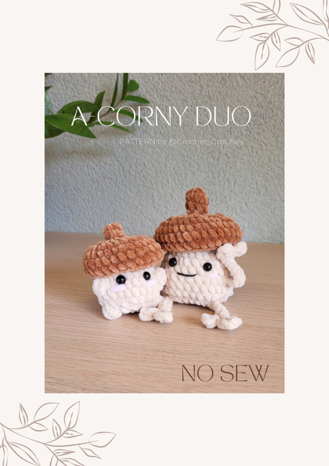 A-corny DUO PDF No-sew Pattern Pack, Including A-corny Boi & Baby ...