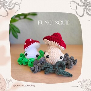 Squid Mush(y) Mod's Free NOSEW Crochet Amigurumi PDF Pattern, Small and ...