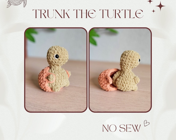 The Woobles Emilio the Turtle PINK/RED Learn to Crochet Kit for ...