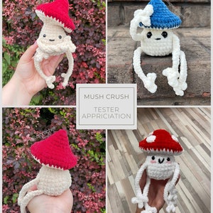 Mush Crush Crochet Pattern, Cute and Funny Mushroom Amigurumi, Inc ...