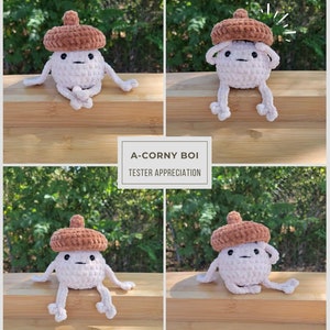 A-corny Boi PDF NO-SEW Pattern, Cute and Funny Acorn Amigurumi, Inc ...