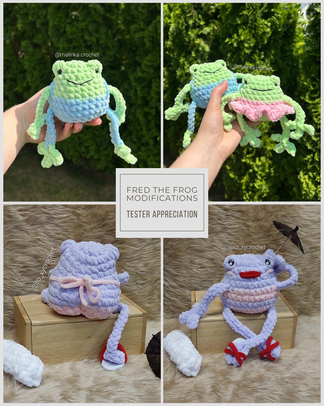 FREE Modifications for Fred the Frog Pattern (not Included) Cottage ...