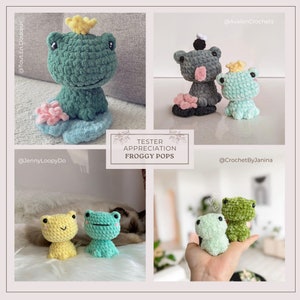 Froggy Pops Pdf Crochet Pattern, Quick and Easy No-sew Amigurumi Toad ...