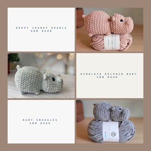 Happy Hippo Crochet Amigurumi, NO-SEW PDF Pattern - Etsy