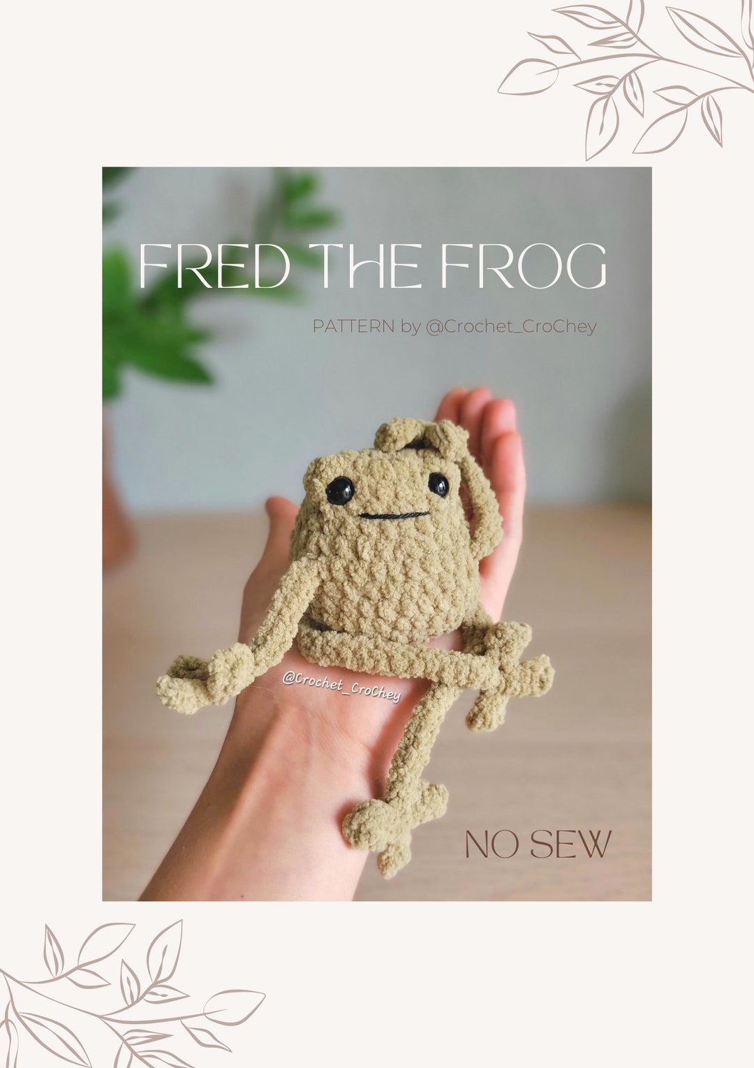 Pattern Fred the Frog a Leggy and Funny Frog With or Without a Sexy ...
