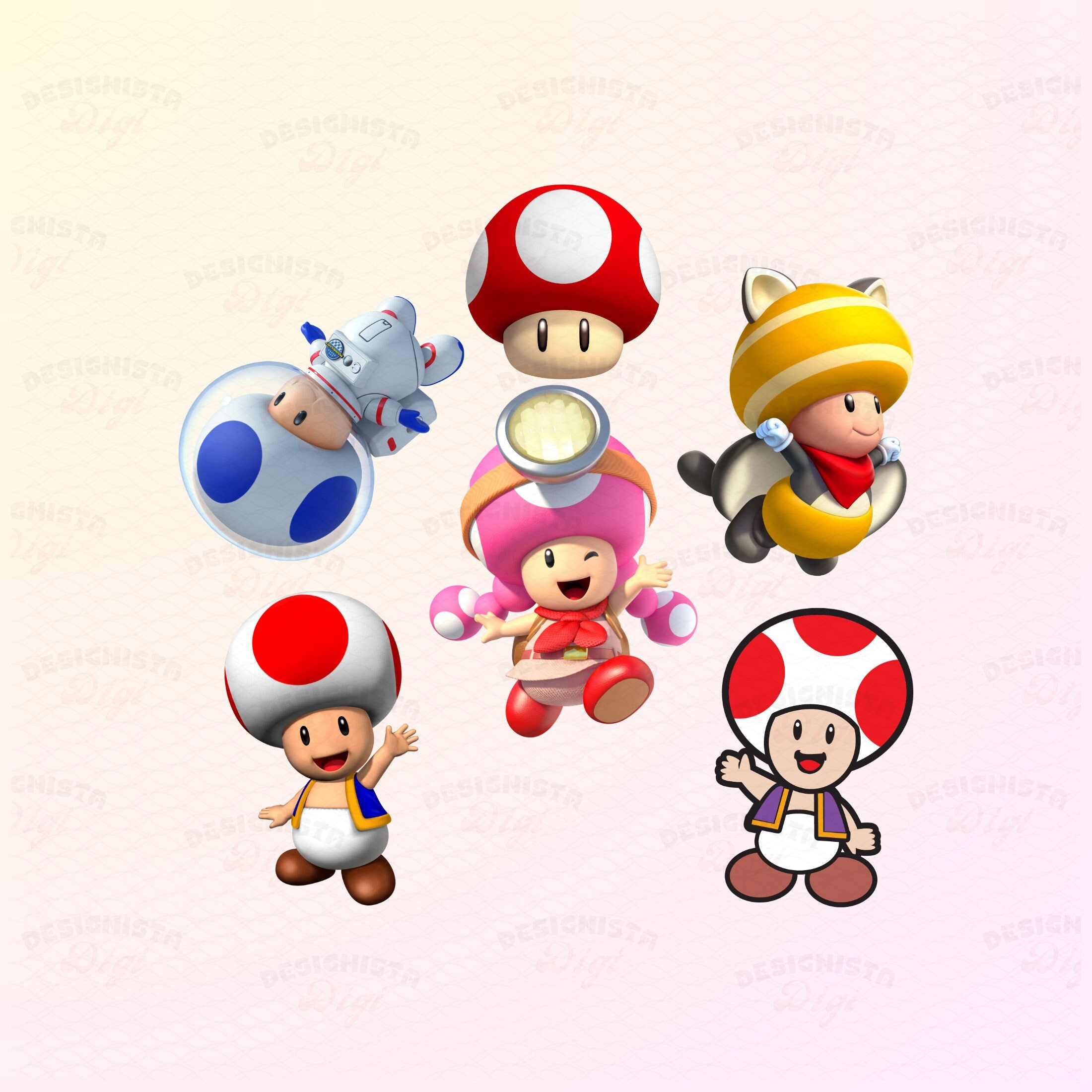 Pink Toad Mario