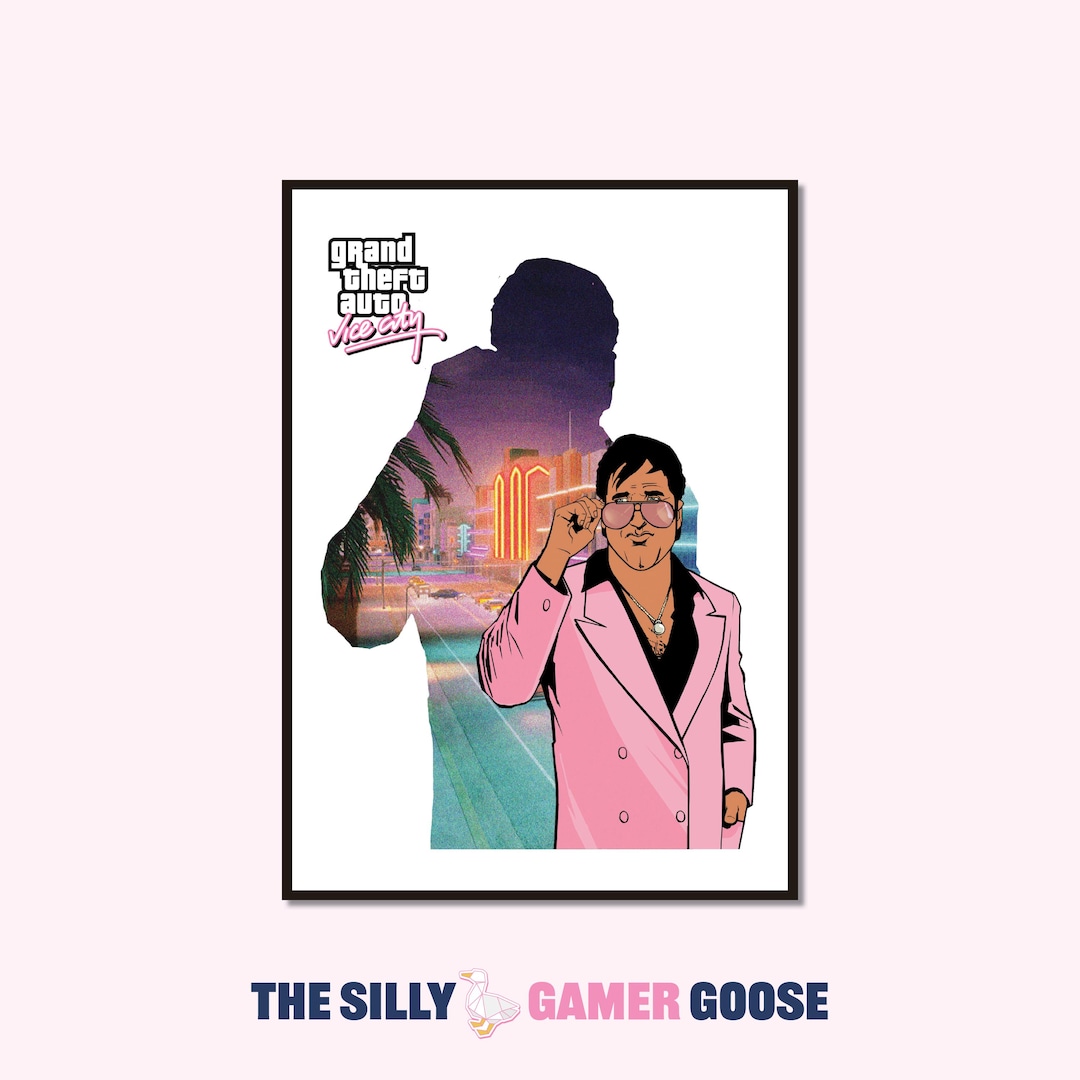 Character Poster GTA Vice City Inspired Print - Etsy