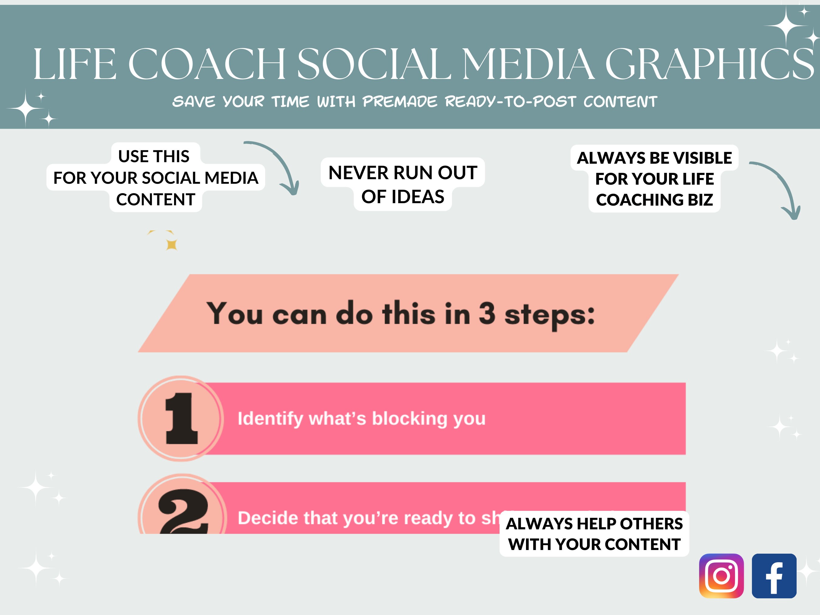 30 Life Coach Instagram Post Canva Template Life Coach - Etsy