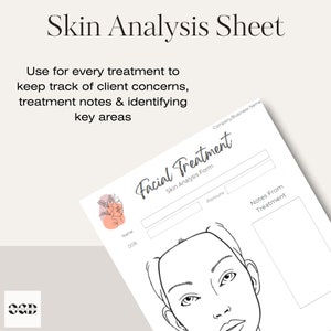 Skin Analysis Form | Editable Facial Template | Facial Treatment Form ...